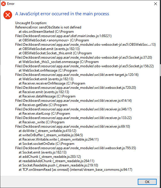 Throwing error making stream marker not work · Issue #229 · rivafarabi/deckboard · GitHub