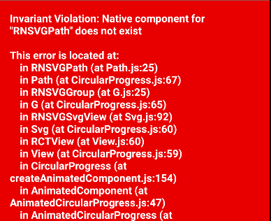 Native component for "RNSVGPath" does not exist · Issue #146 · bartgryszko/react-native-circular ...