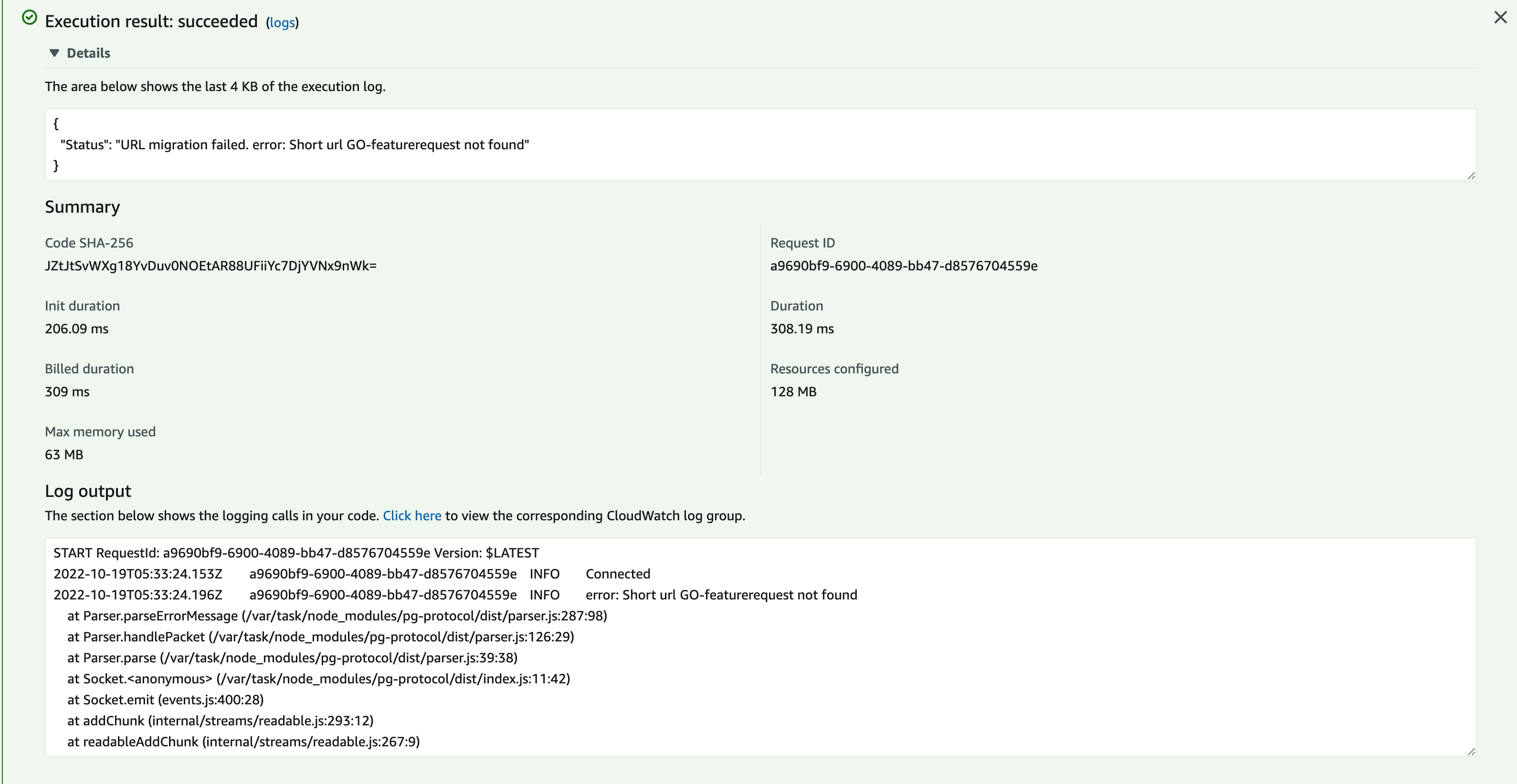 Inaccurate status for AWS lambda migrate url to user · Issue #2045 · opengovsg/GoGovSG · GitHub