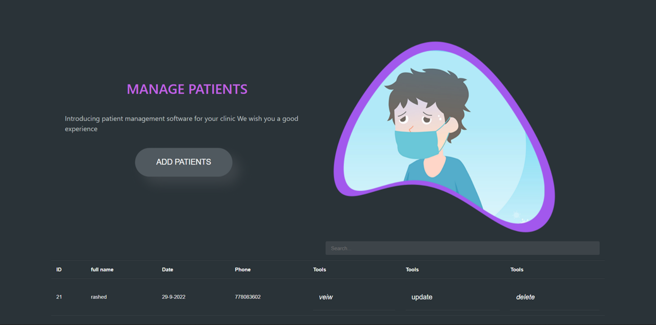 GitHub - RashedAlmayyas/MANAGE-PATIENTS