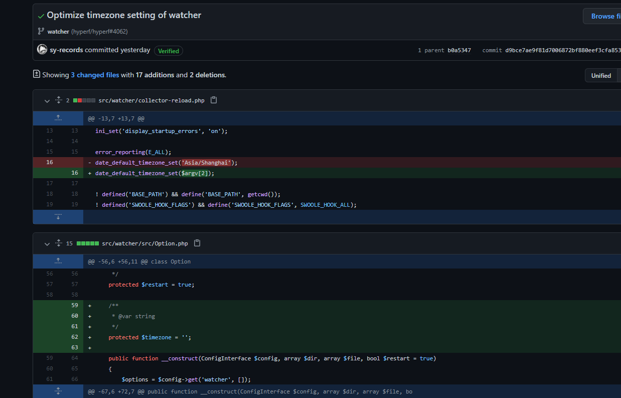 [BUG] watch热启动，时间是本地时间，php bin/hyperf.php start 时间是UTC时间，导致crontab任务时间不准 · Issue #4059 · hyperf ...