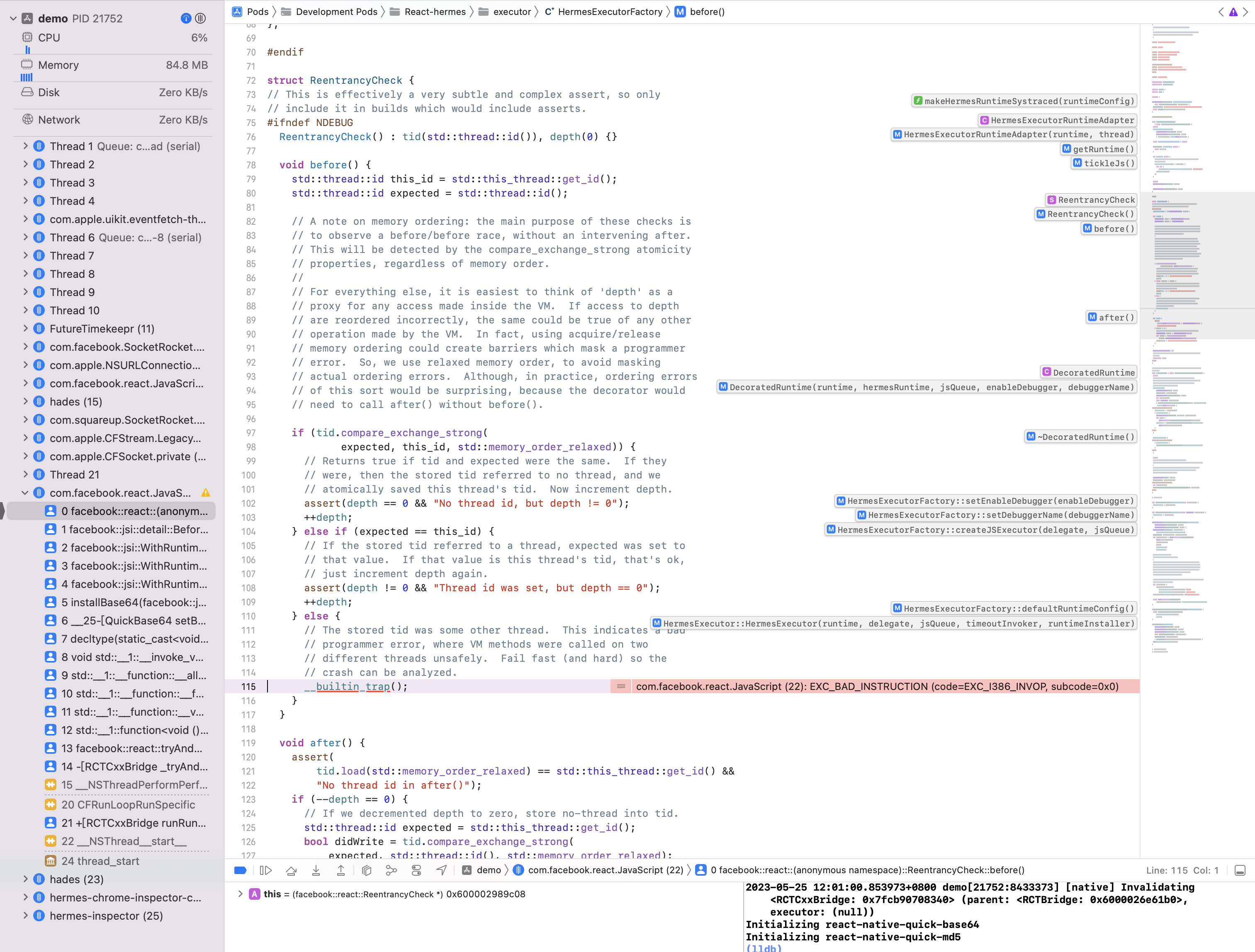 random crash when reload with two or more simple jsi modules on ios · Issue #1011 · facebook ...