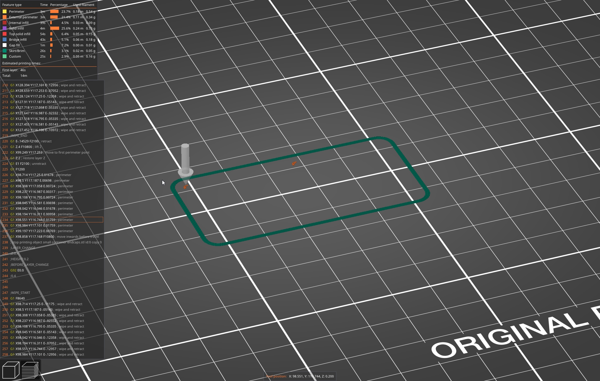 Incorrect first layer g-code being created due to floating point error ...