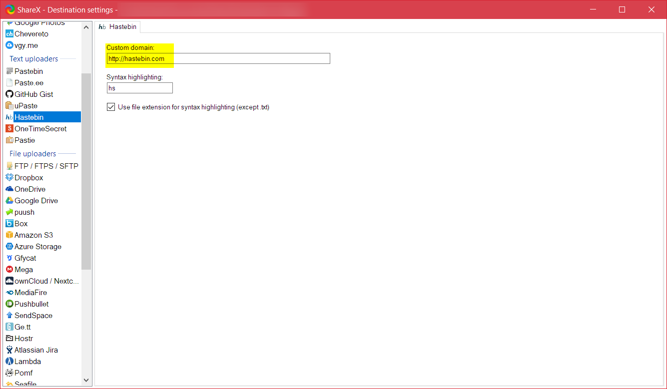 Upload text to Hastebin Error · Issue #3256 · ShareX/ShareX · GitHub