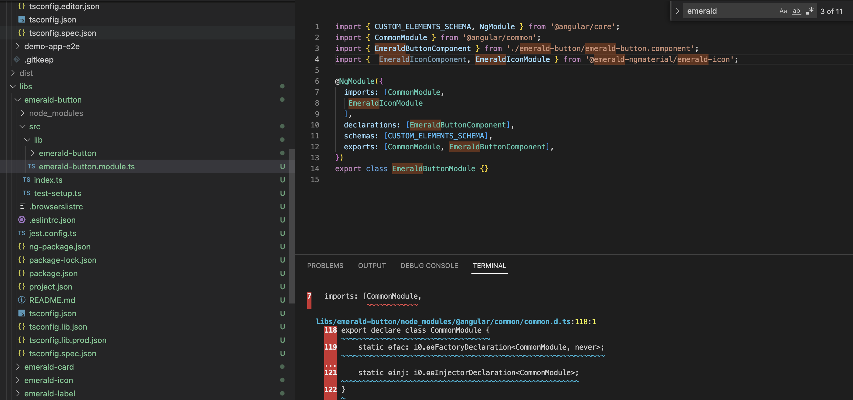 Getting "Unable to import class CommonModule" error while importing a one library into another ...