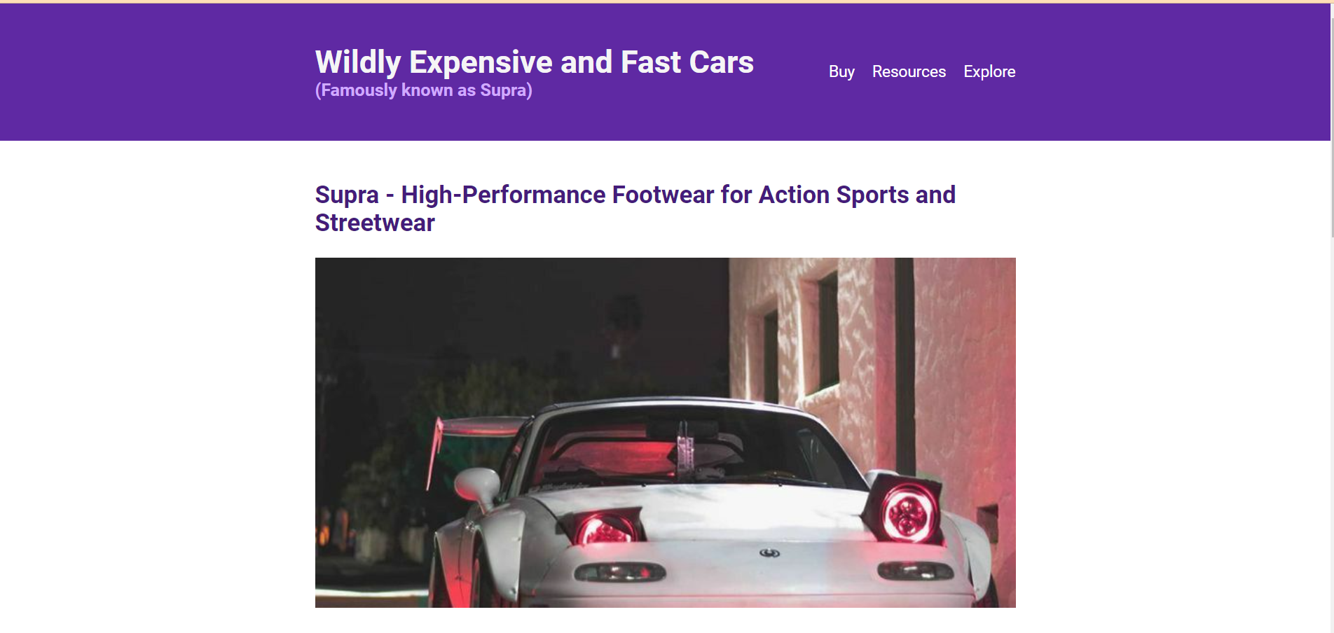 GitHub - Lochipi/supraSite: A blog that showcase supra that allows users to view a product, car ...