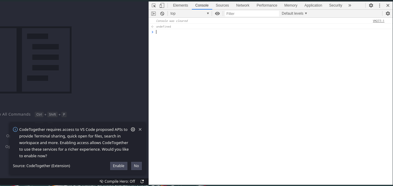 Error enabling access to VS Code proposed APIs · Issue #267 · CodeTogether-Inc/CodeTogether · GitHub
