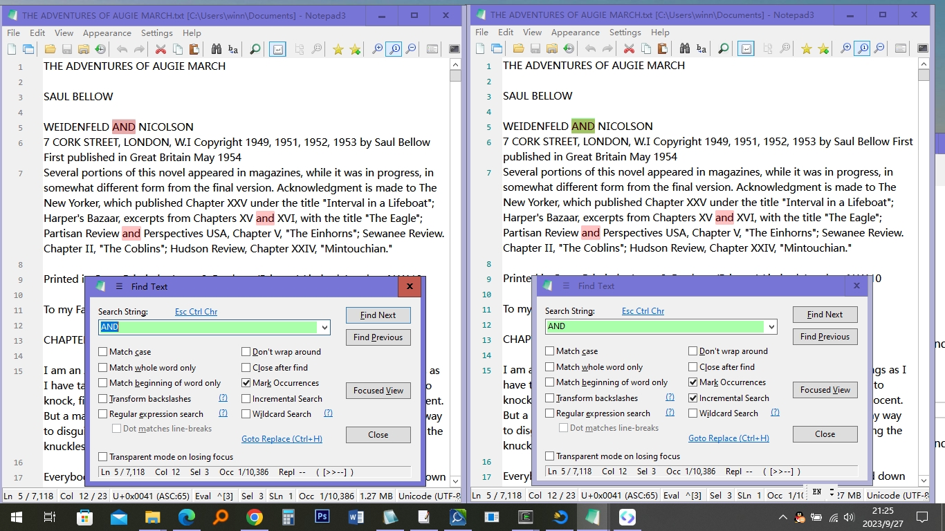 Highlight color for Search String · Issue #5021 · rizonesoft/Notepad3 · GitHub