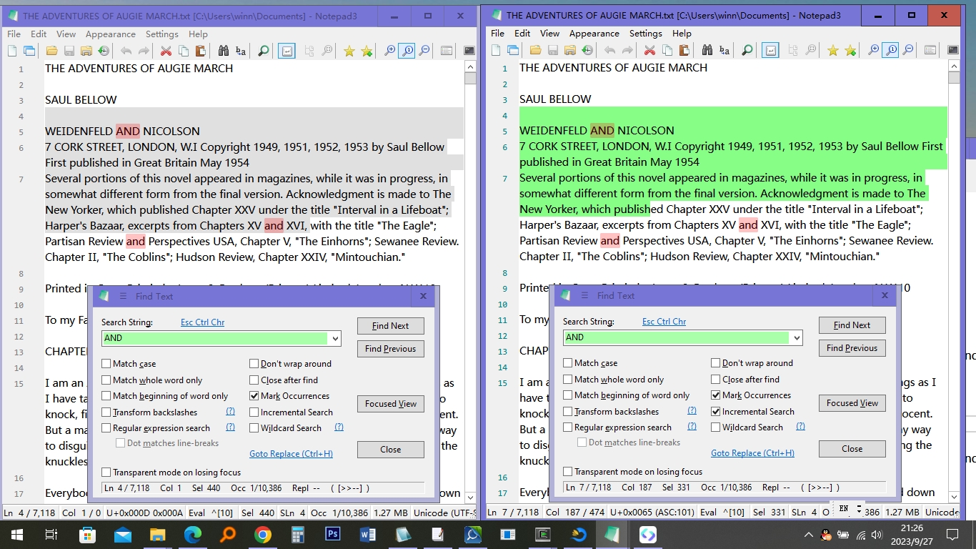Highlight color for Search String · Issue #5021 · rizonesoft/Notepad3 · GitHub