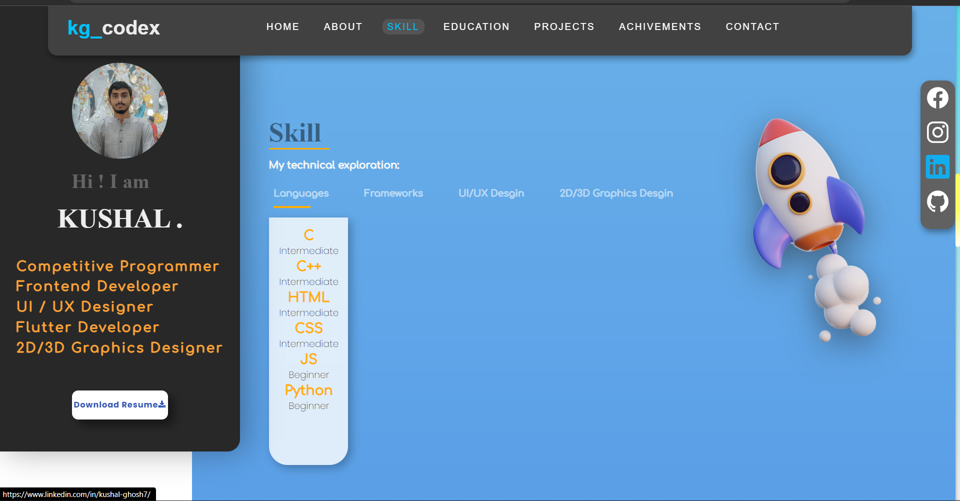 GitHub - kushaljgec2025/Protfolio_kg_codex: Website Link:
