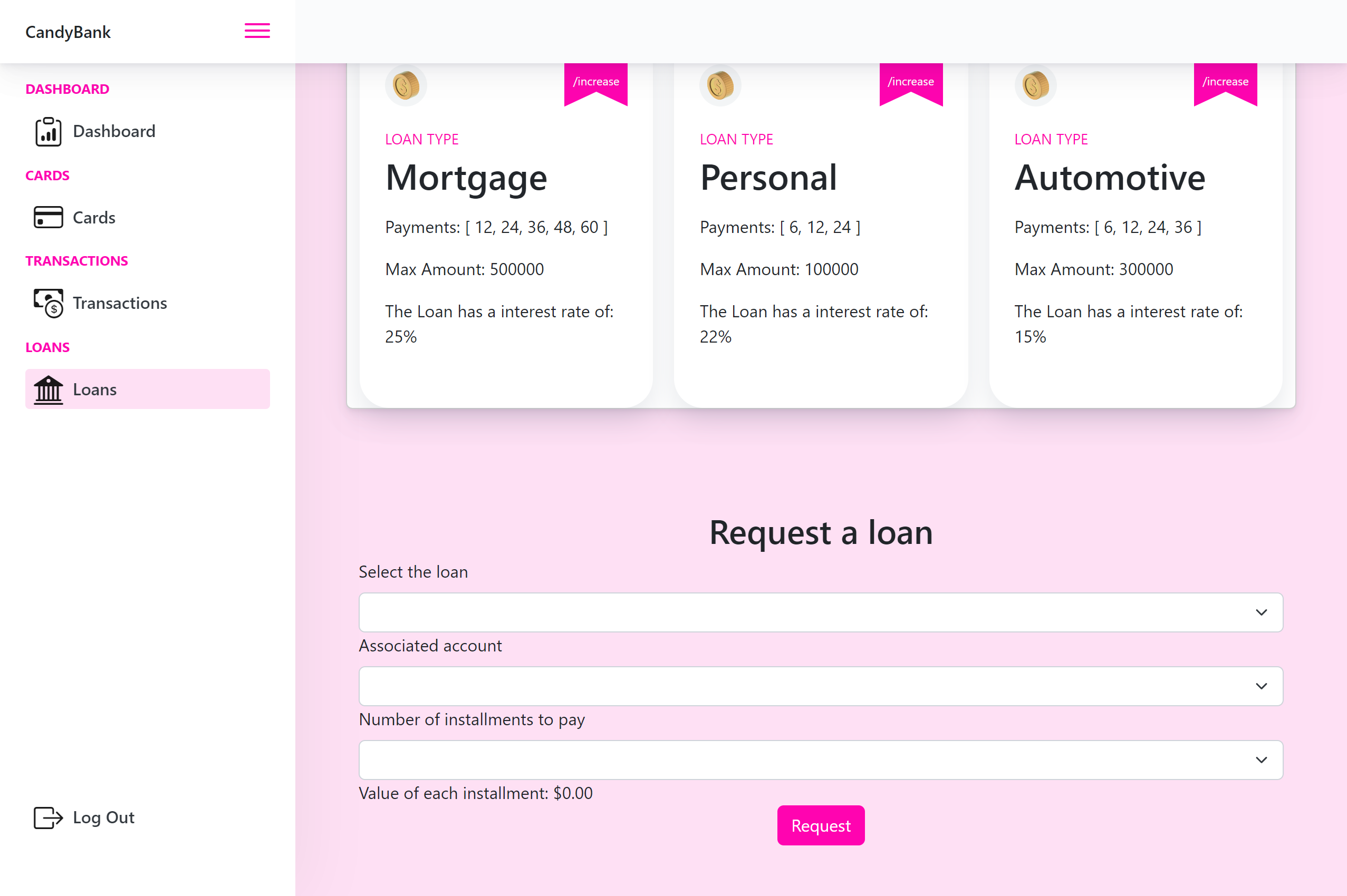 GitHub - CandelariaChalub/HomebankingCandyBank: Un homebanking llamado CandyBank, cuenta con una ...