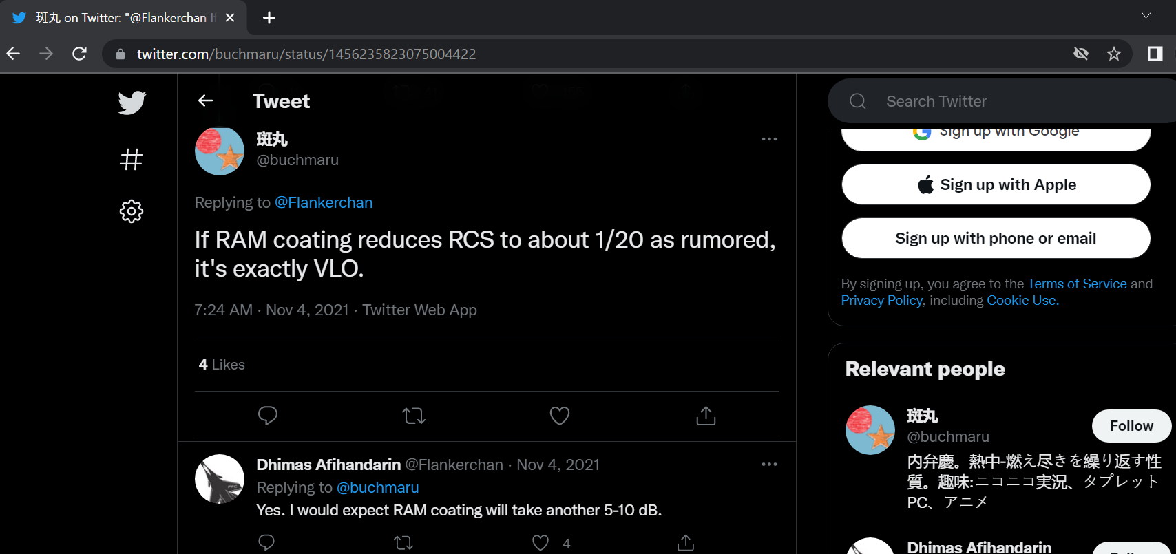 Correct RCS Front and Rear F-35A to -32dBsm (E-M bands) recently updated In RCS Model by ...