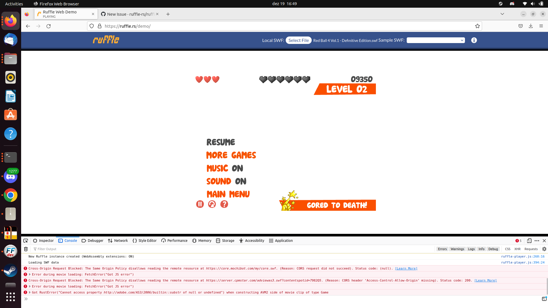 Red Ball 4 Volume 1 White Screen after Cutscene Skip (same applies to Volume 2 except for Volume ...