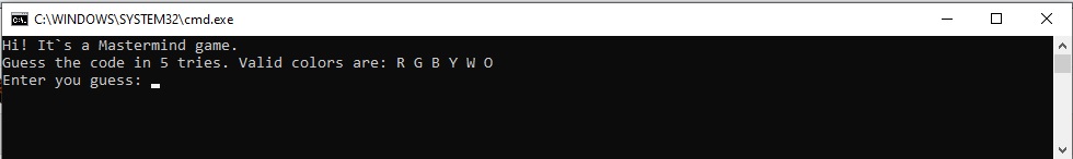 GitHub - atcx-uholnikov/mastermind_game: The goal of the game is to guess a randomly generated ...