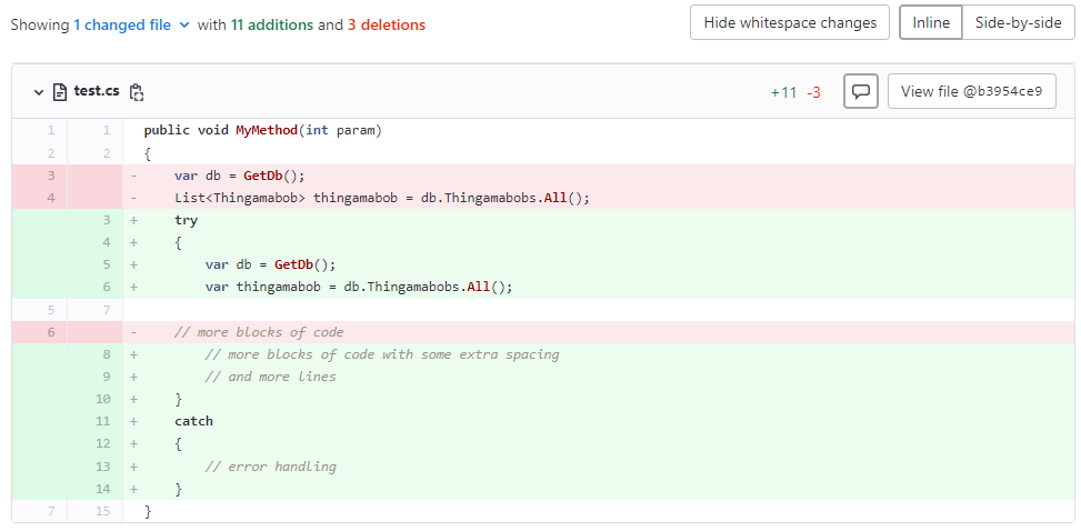 Ability to add catch/finally blocks after function/method block (as ...