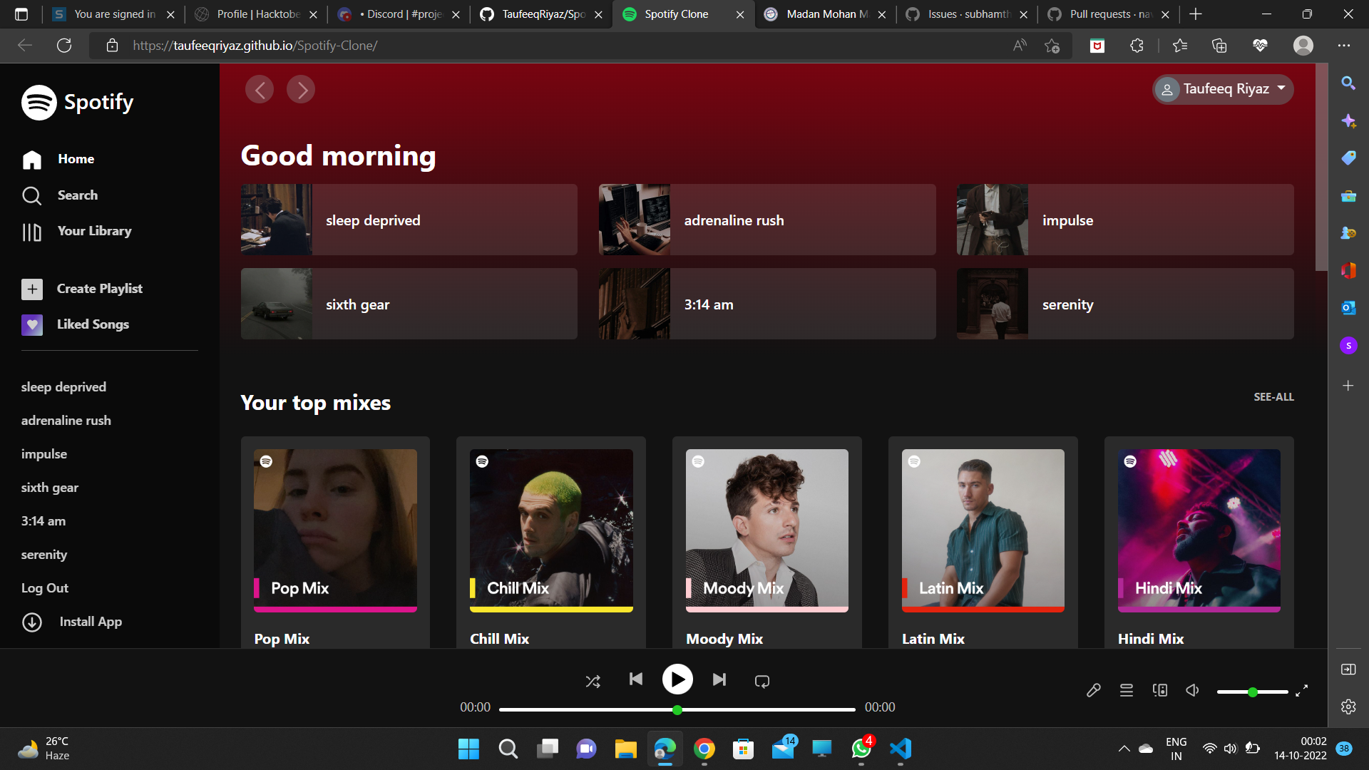 Fixing Font in the clone · Issue #55 · 0xtaufeeq/Spotify-Clone · GitHub
