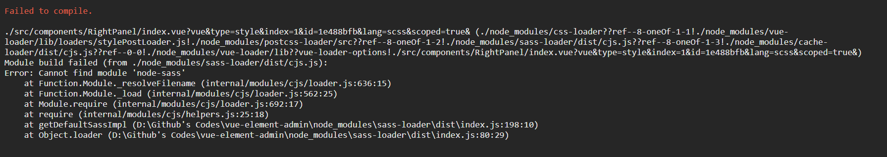 拉取新代码Windows下编译失败 · Issue #2536 · PanJiaChen/vue-element-admin · GitHub