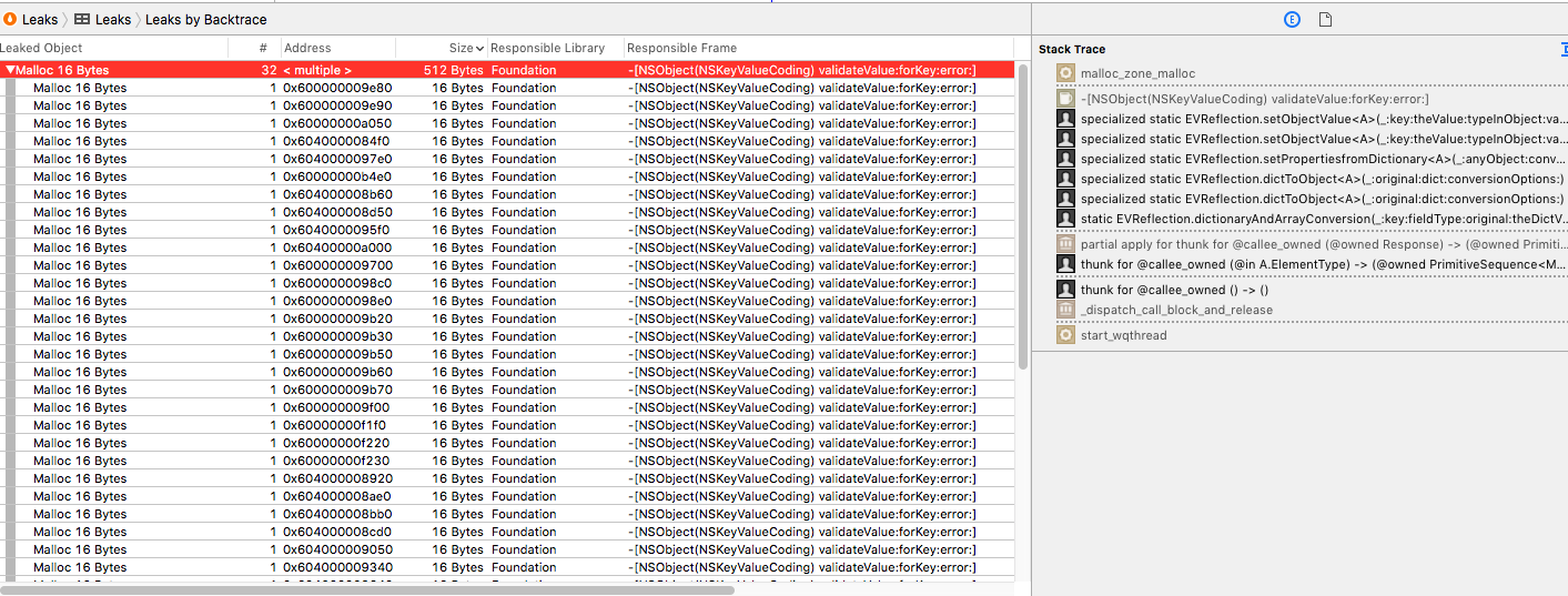 Memory leaks with setObjectValue function · Issue #272 · evermeer/EVReflection · GitHub
