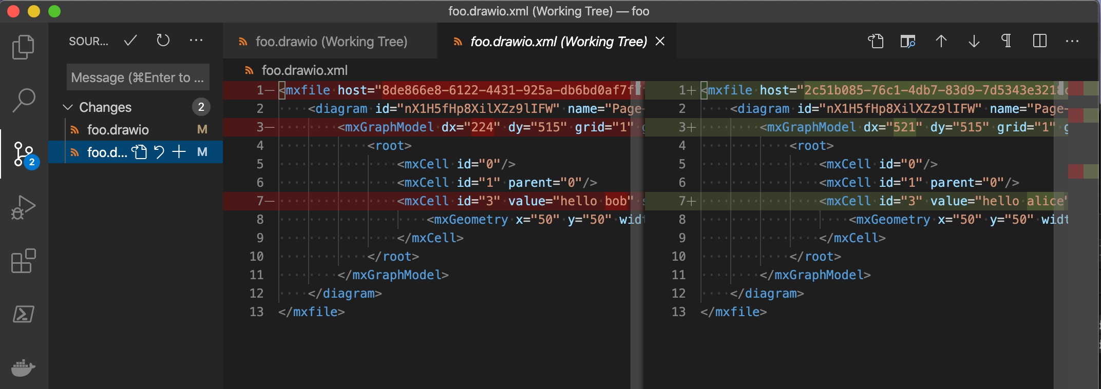 Viewing diffs · Issue #27 · hediet/vscode-drawio · GitHub