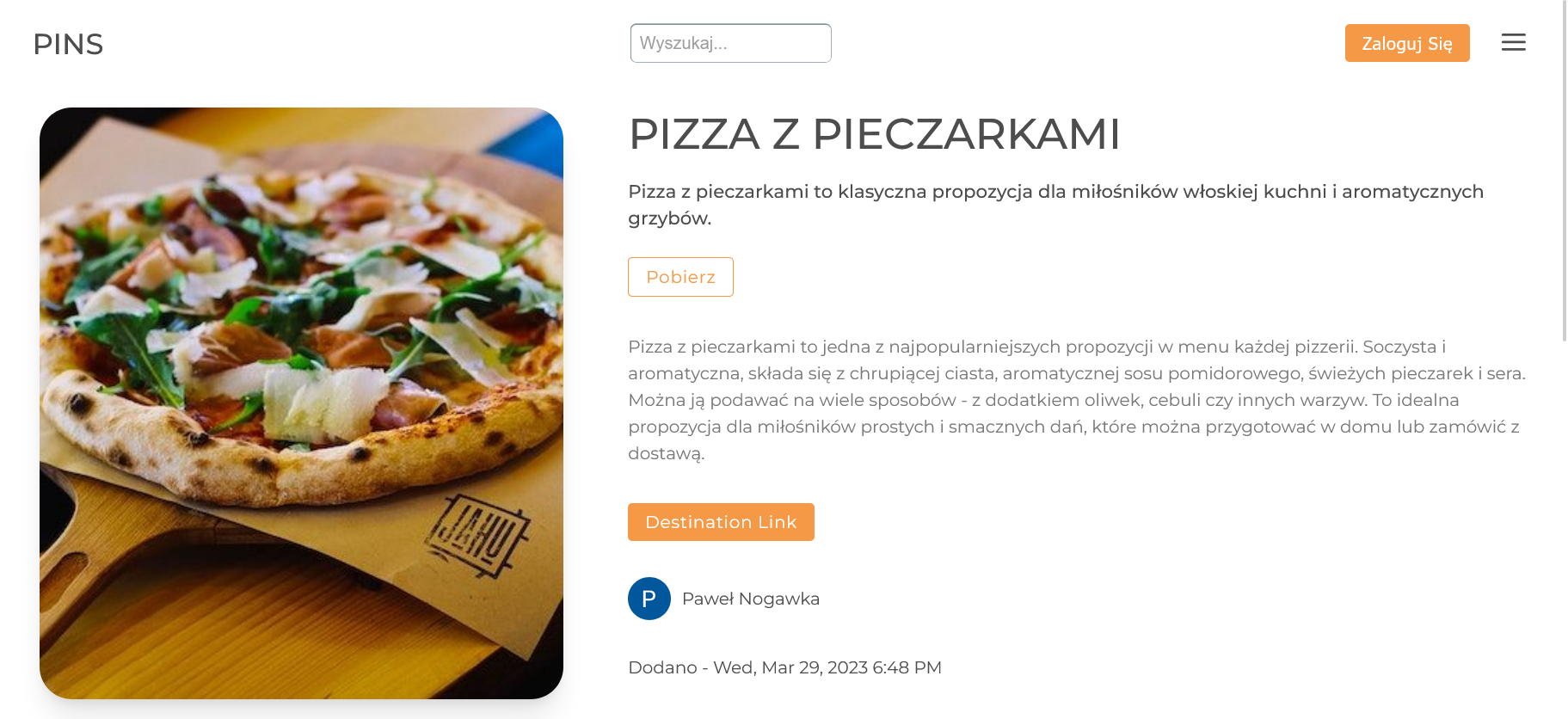 GitHub - PawelNogawka/pins-app