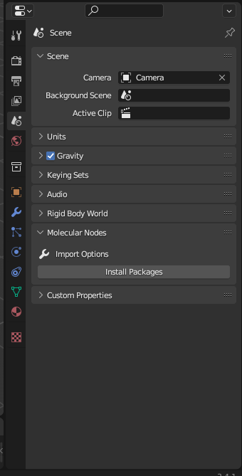 [for help] cannot “install package” · Issue #150 · BradyAJohnston/MolecularNodes · GitHub
