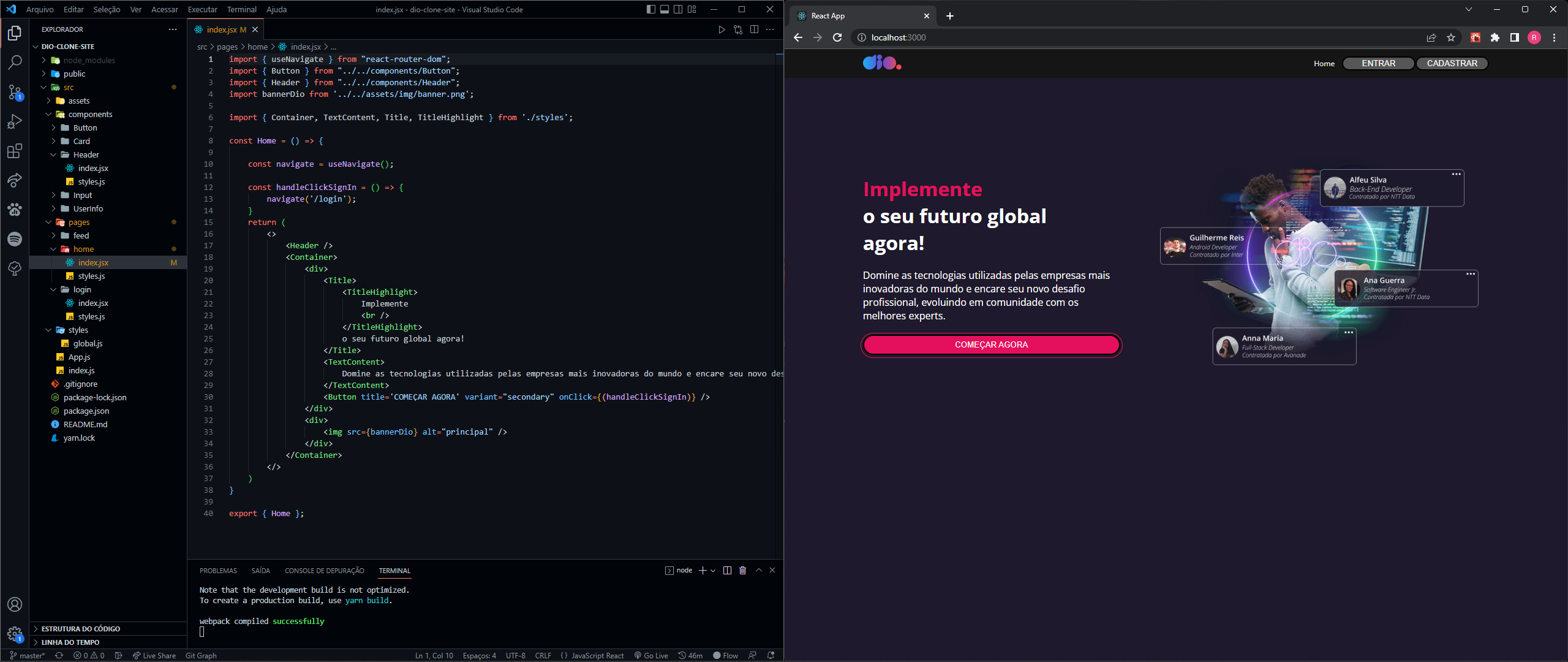 GitHub - euraphaeldev/dio-clone-site