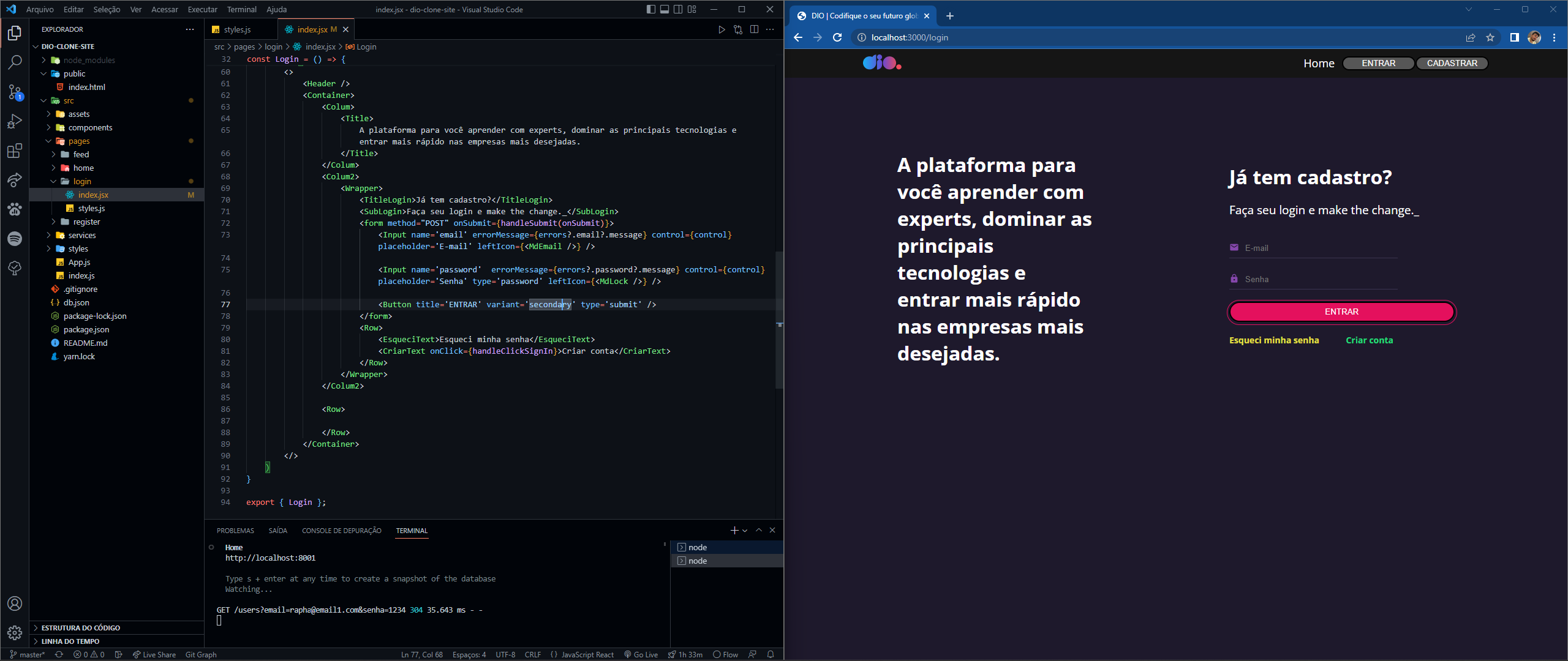 GitHub - euraphaeldev/dio-clone-site