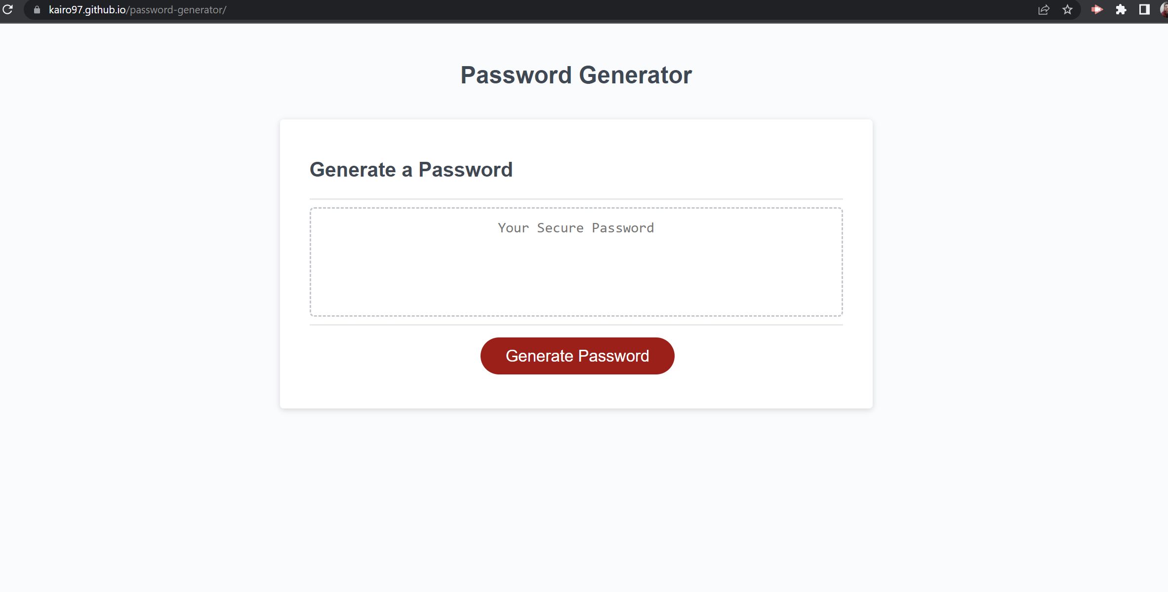 GitHub - kairo97/password-generator: A JavaScript password generator