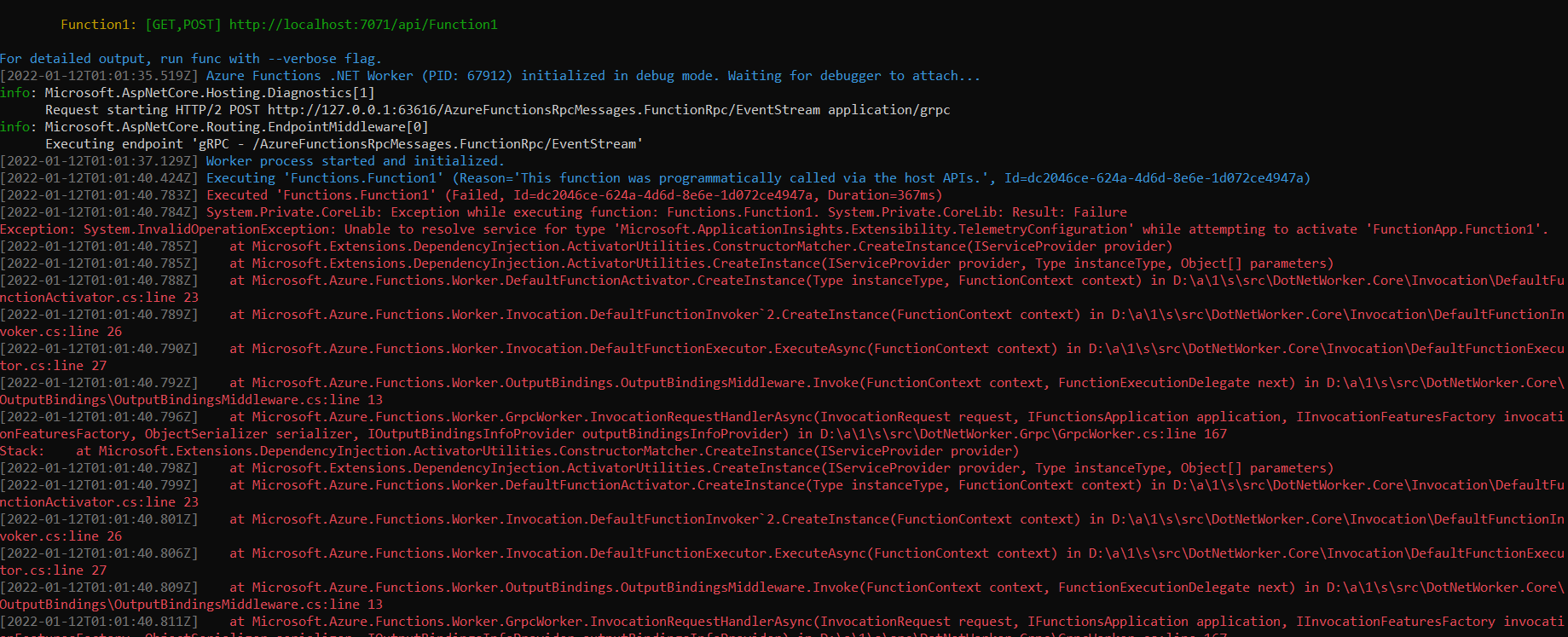 Trace/Errors logs without "OperationId" property in custom Operations ...