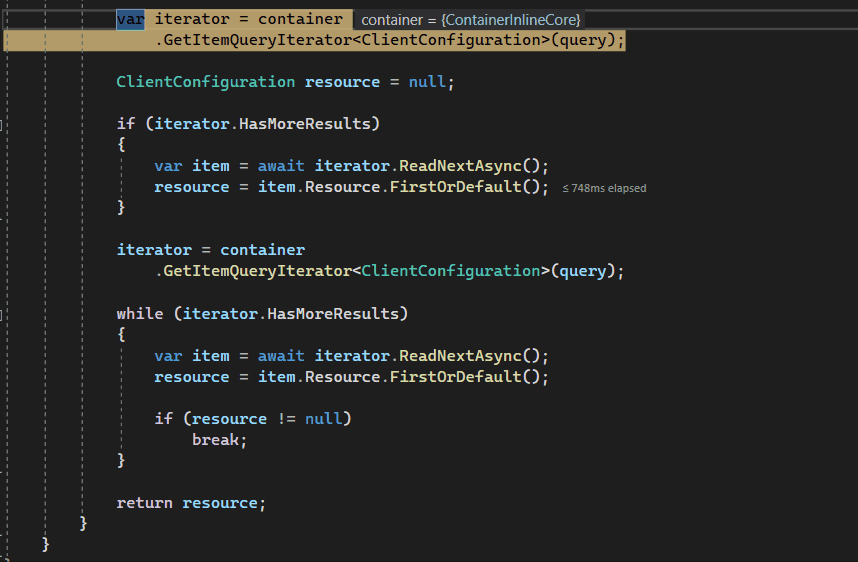 Readnextasync Returns Null Value For First Iteration · Issue 3128 · Azure Azure Cosmos Dotnet