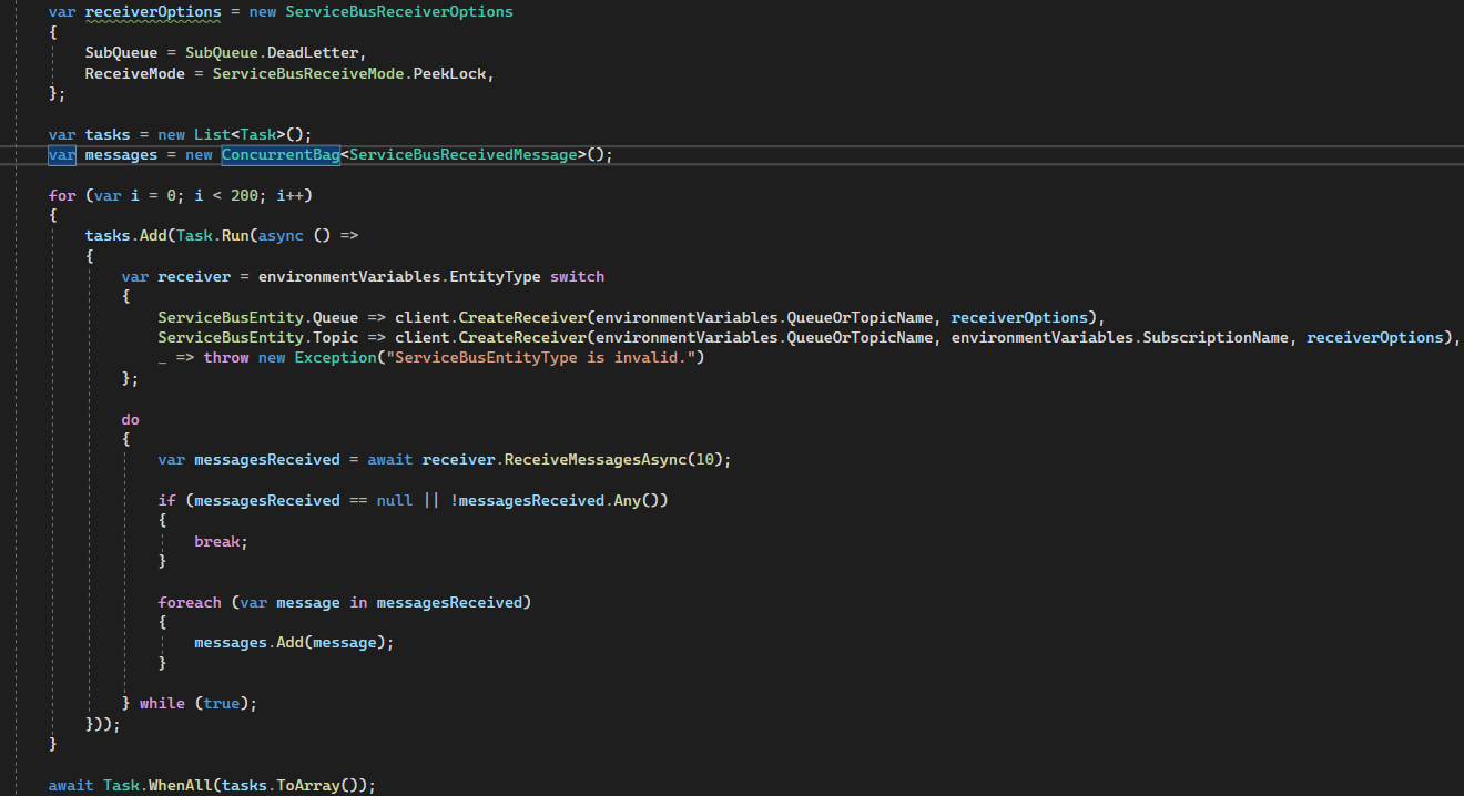 [QUERY] Very Slow to consume messages from ServiceBus · Issue #30869 · Azure/azure-sdk-for-net ...