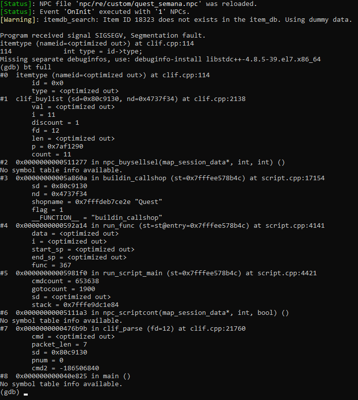 Item dummy crash map-server · Issue #5646 · rathena/rathena · GitHub
