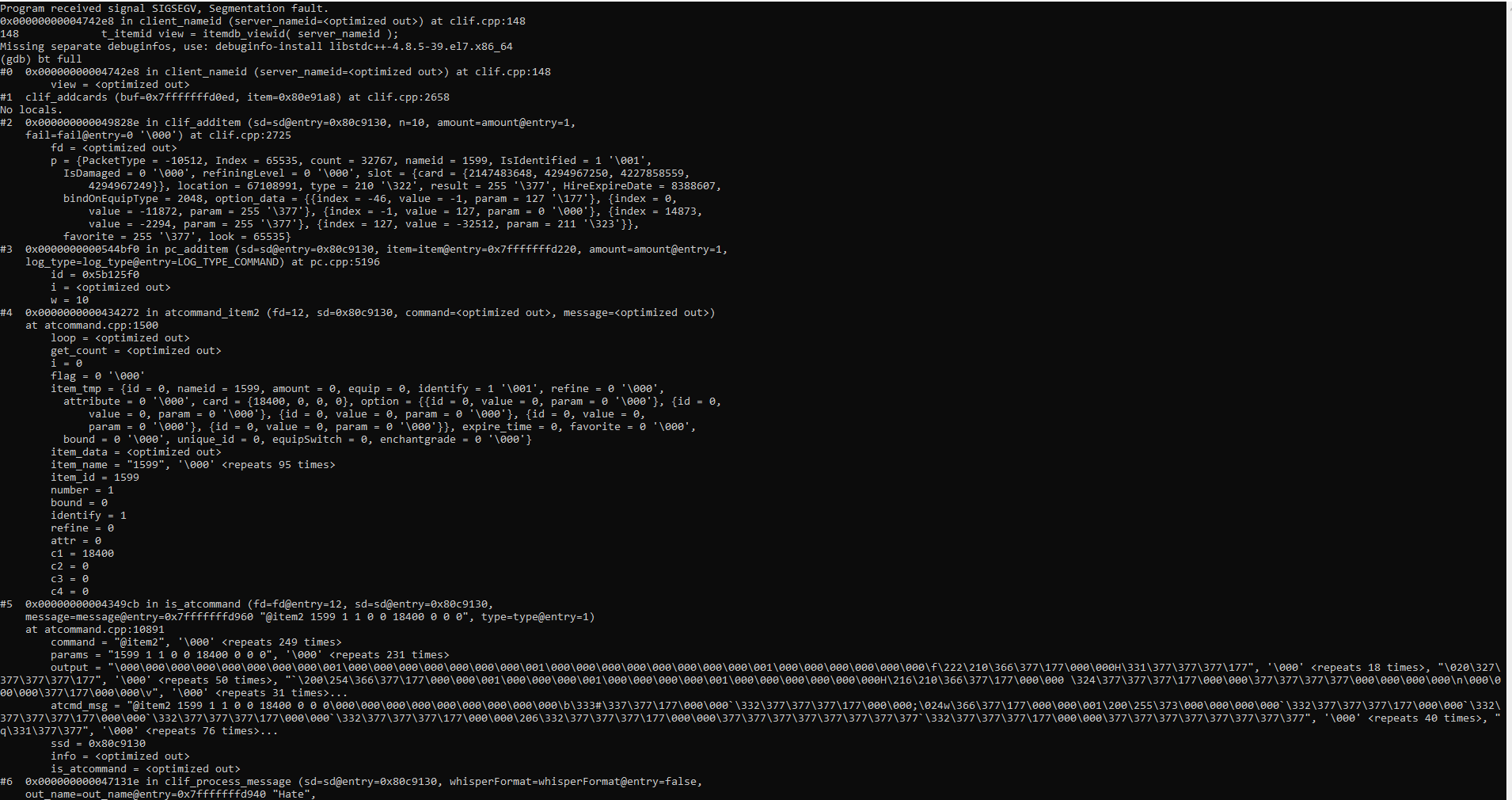 Item dummy crash map-server · Issue #5646 · rathena/rathena · GitHub