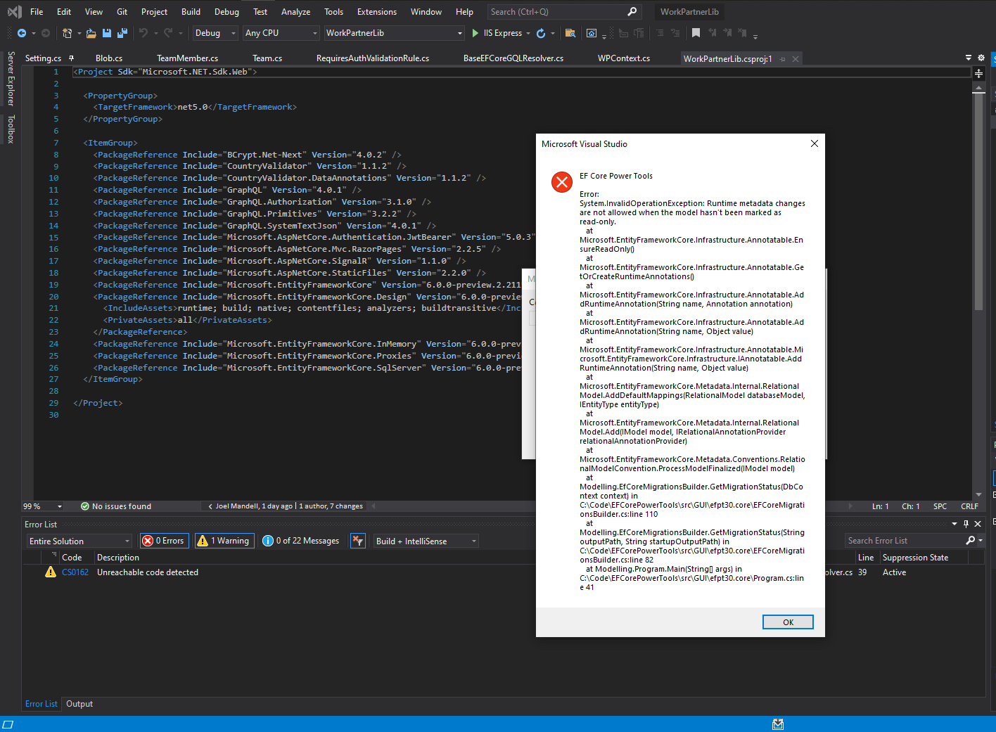 Migration-feature support for EF Core 6 Preview · Issue #862 · ErikEJ/EFCorePowerTools · GitHub
