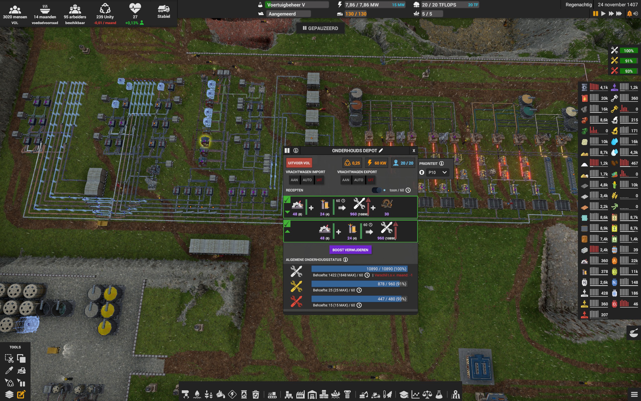 High maintenance while boosting production and maintenance buildings at ...