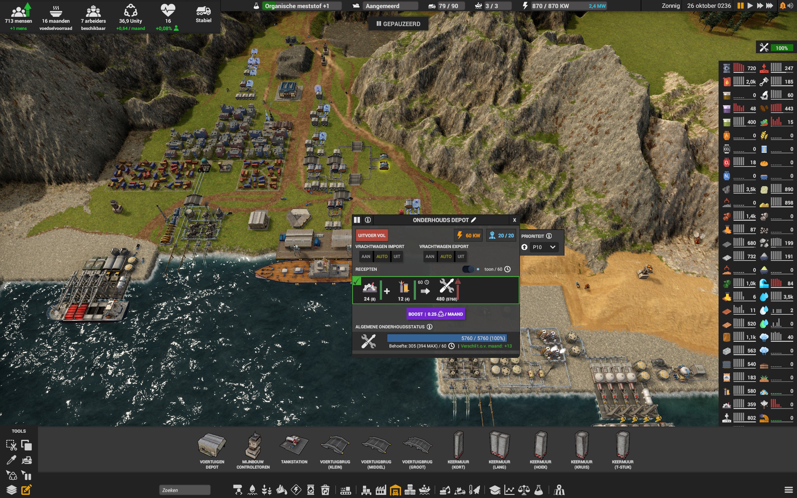 High maintenance while boosting production and maintenance buildings at ...