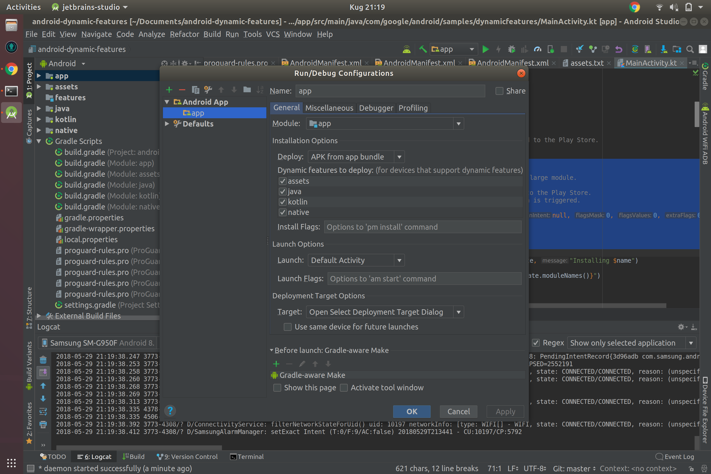 Problem with the instalation · Issue #7 · googlearchive/android-dynamic-features · GitHub