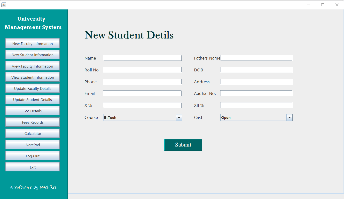 GitHub - nachiket04/University-Management-System