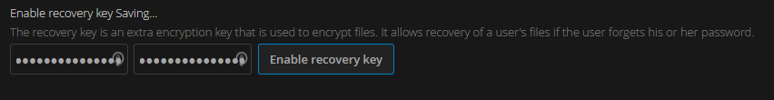 Not enabling recovey key · Issue #873 · nextcloud-snap/nextcloud-snap · GitHub