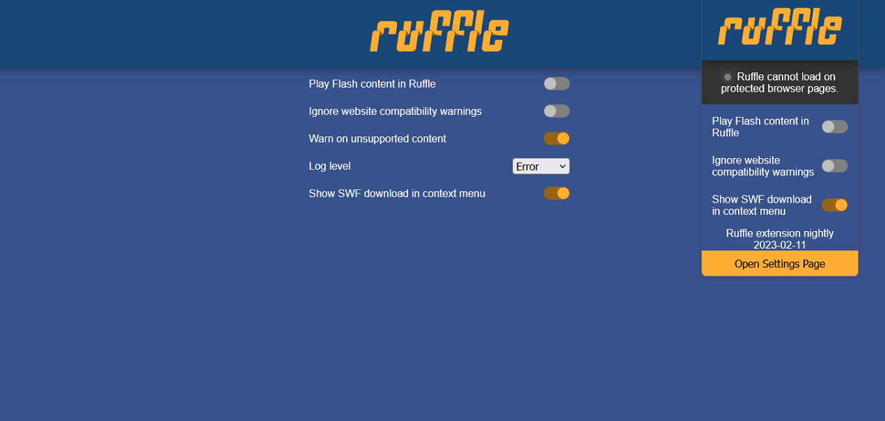 Extension SWF info · Issue #9516 · ruffle-rs/ruffle · GitHub