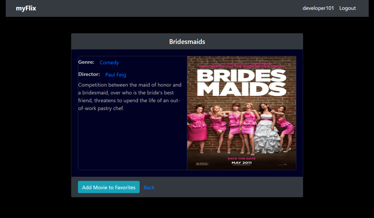 GitHub - AlissaCoto89/myFlix-client: This is the client side of the myFlix app. Using React.js ...