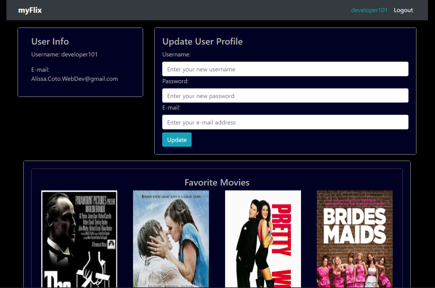 GitHub - AlissaCoto89/myFlix-client: This is the client side of the myFlix app. Using React.js ...