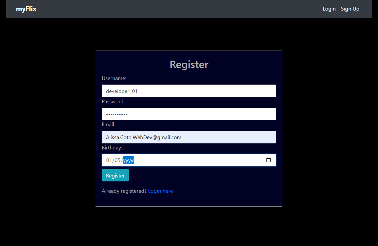 GitHub - AlissaCoto89/myFlix-client: This is the client side of the myFlix app. Using React.js ...
