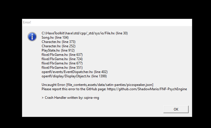 i got a error that told me to report it to the github so idk · Issue ...