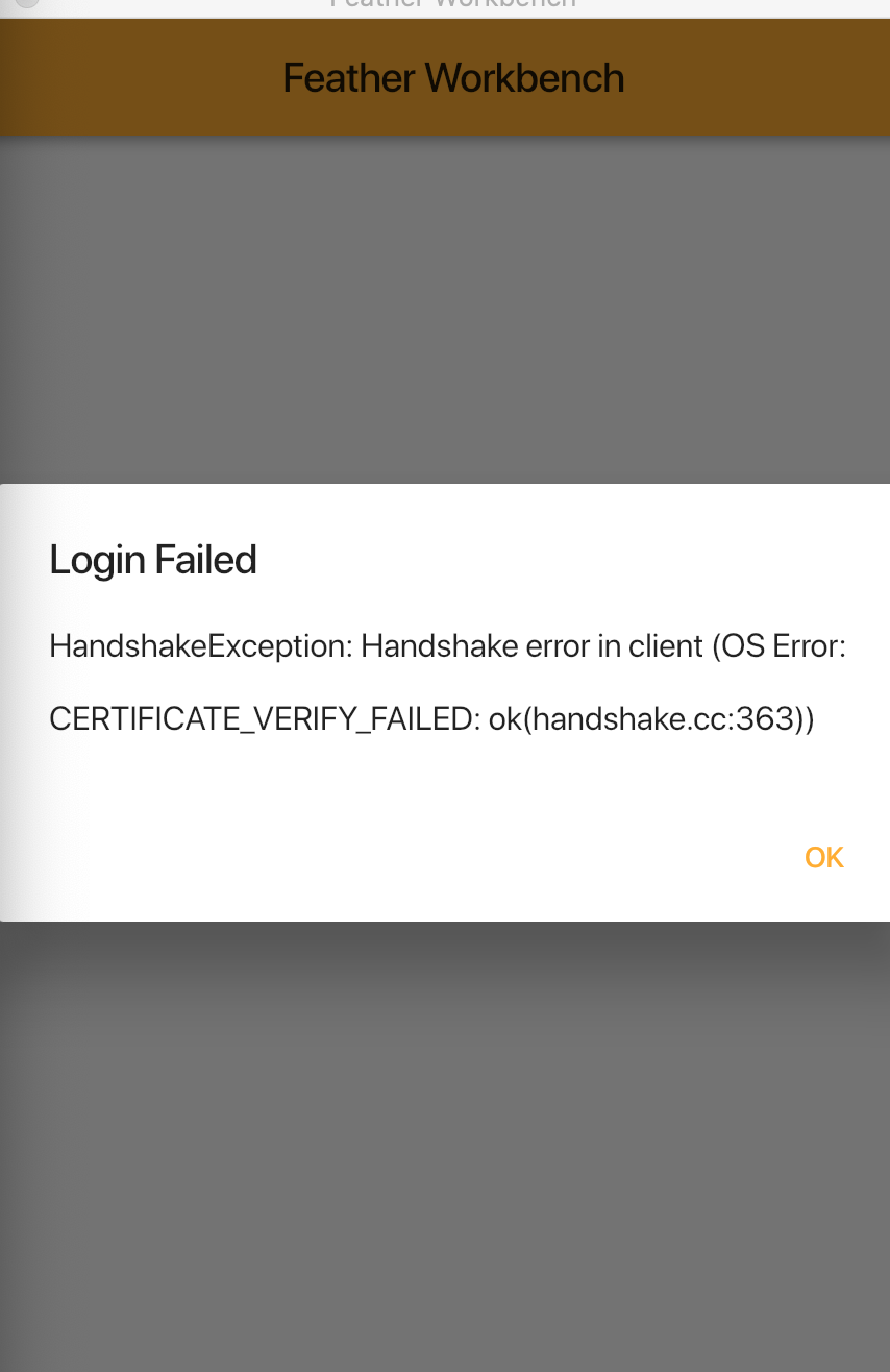 Login in Feather Workbench failed · Issue #48220 · flutter/flutter · GitHub
