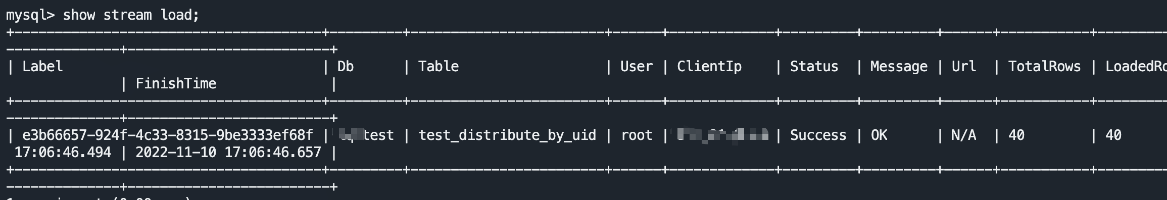 [Bug] The Show Stream Load command fails to view some tasks · Issue #14157 · apache/doris · GitHub