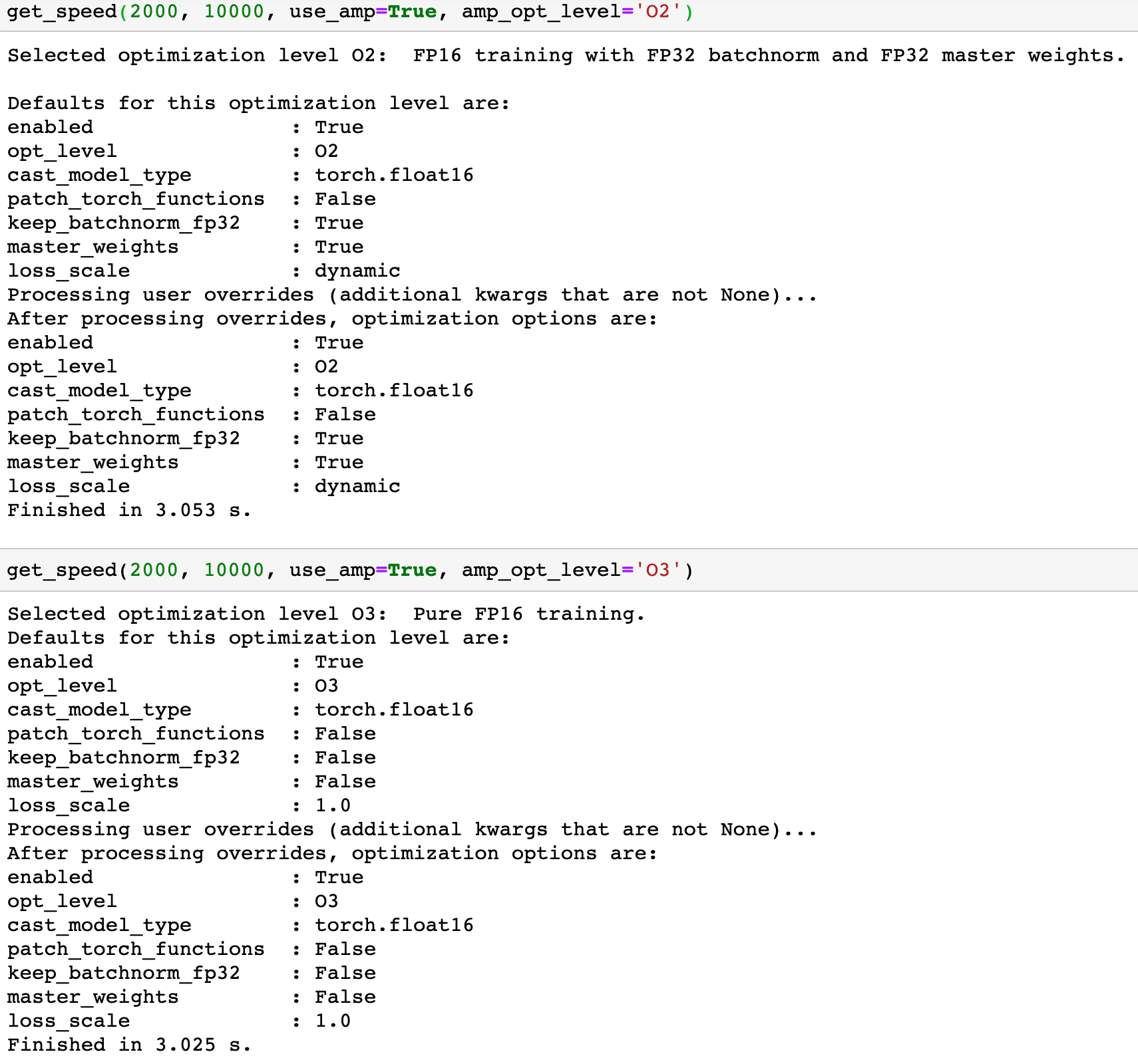 amp opt_level=O0/O2/O3 results different after calling O1 in the same program · Issue #896 ...