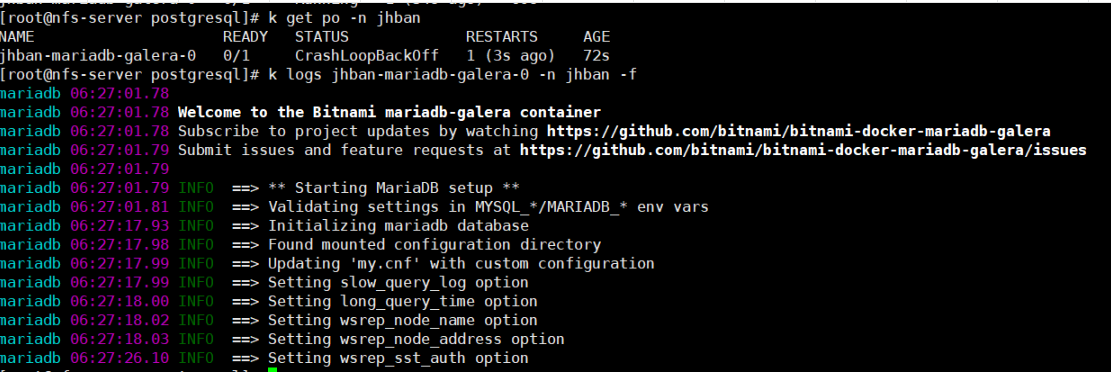 I can't use any other wsrep_provider_options except for gcahe_size in ...