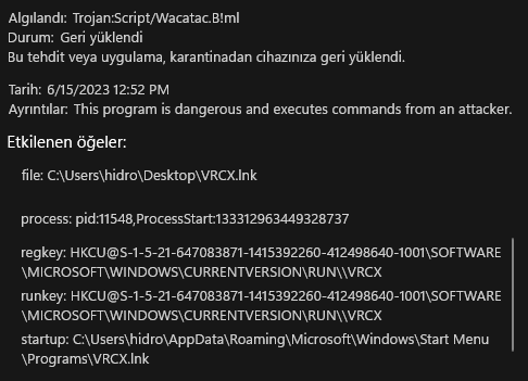 [Bug] VRCX Flagged by Microsoft Defender as Malware · Issue #568 · vrcx-team/VRCX · GitHub