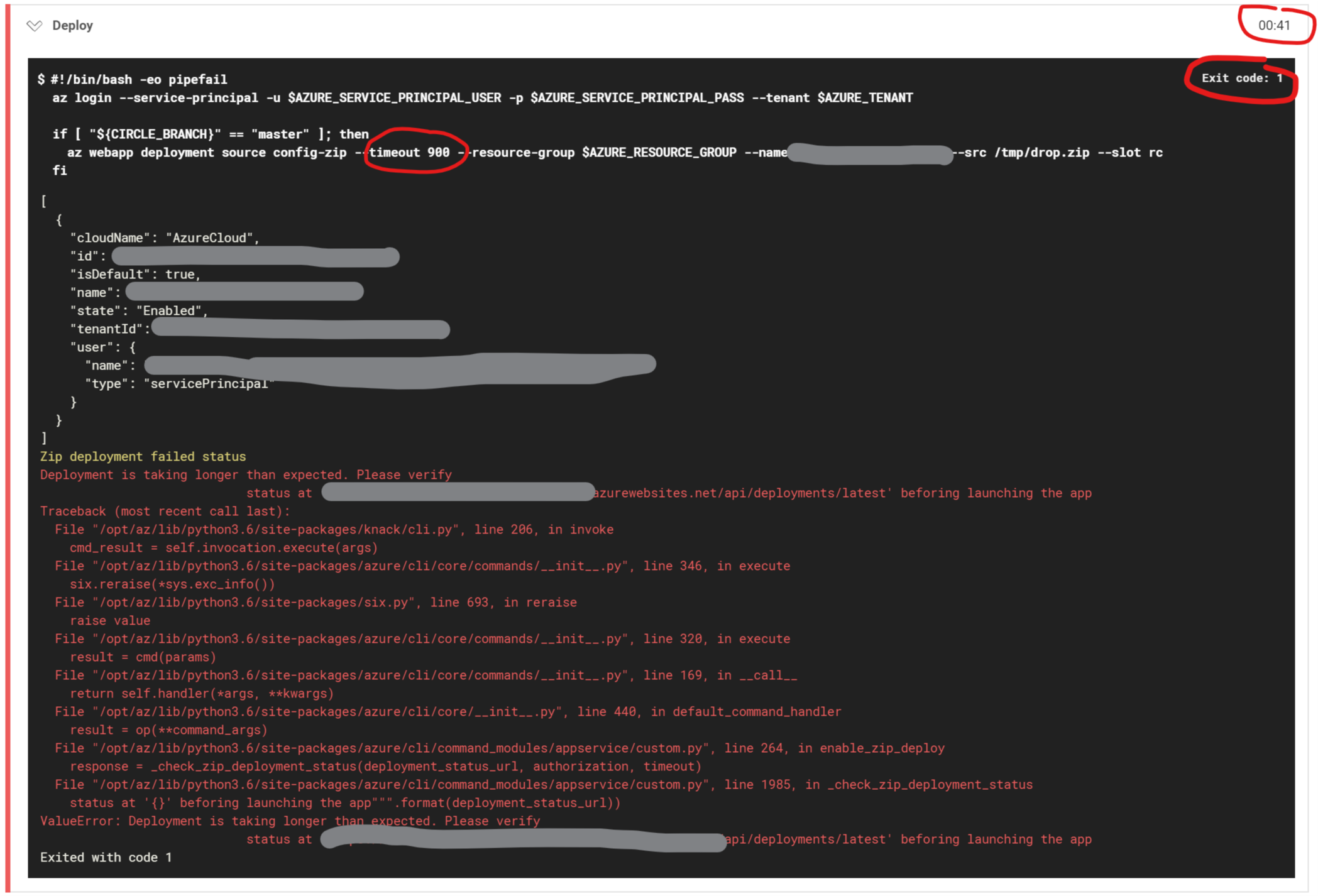 webapp:Deployment is taking longer than expected. Stack trace dump + Exit 1 · Issue #8048 ...